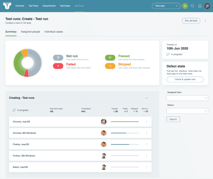 Shortcut Test Management Integration with TestLodge - TestLodge Blog